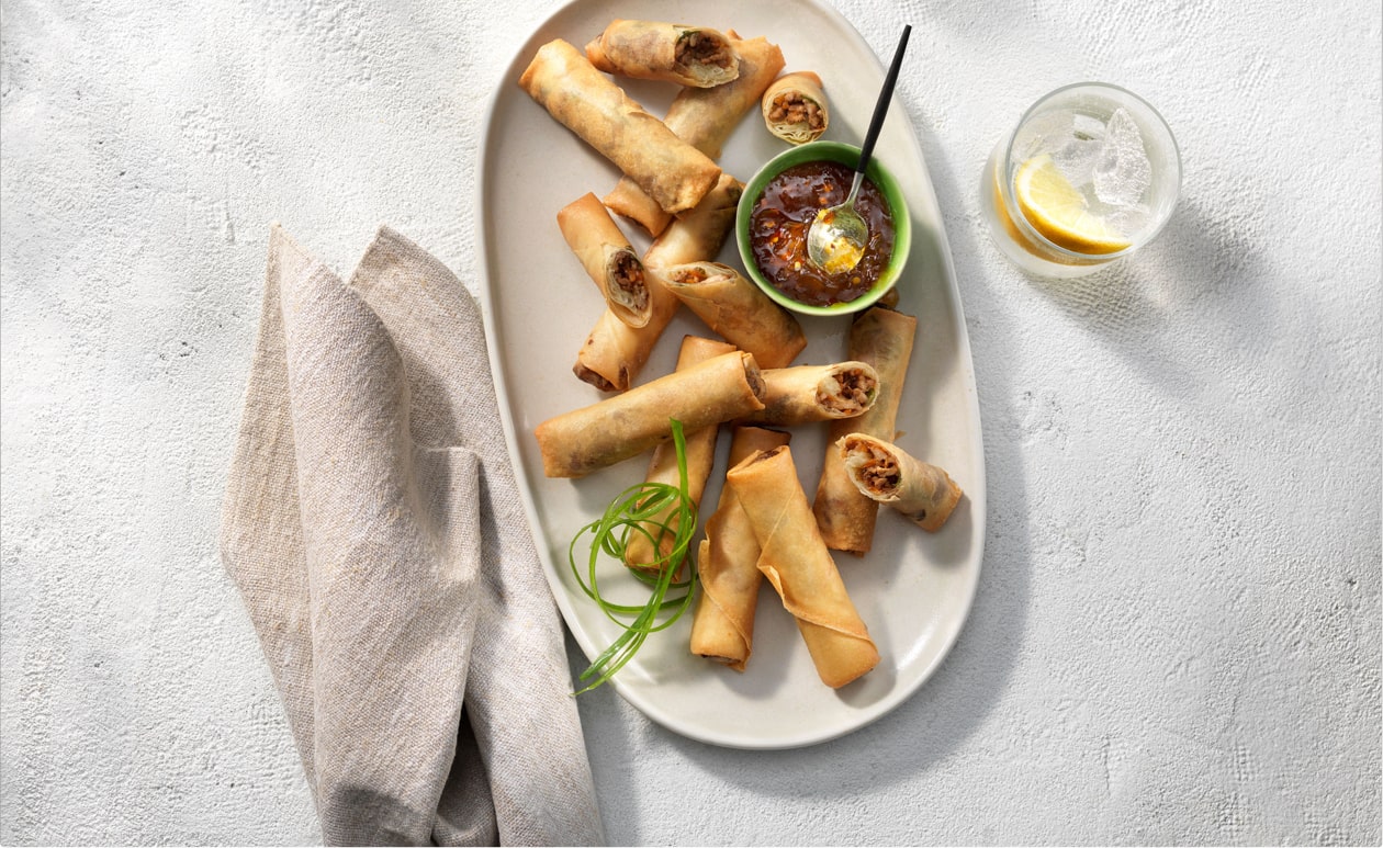 Dynamite Pork Spring Rolls - Pure Wesson Oil